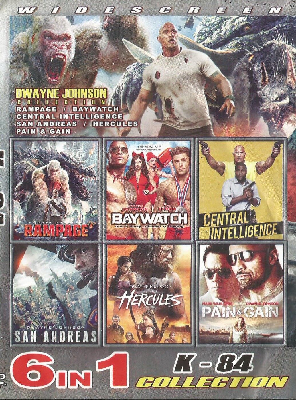 K-84 6 IN 1 The Rock / Dwayne Johnson DVD Collection | Lazada