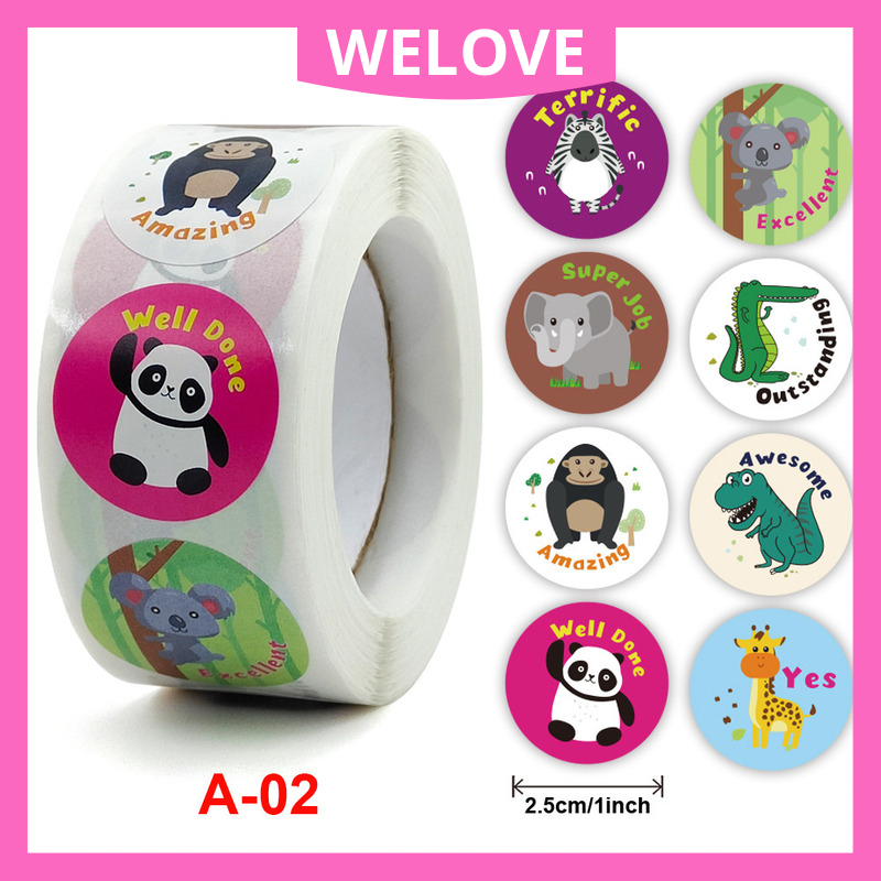 WELOVE 500pcs Encouragement Reward Round Sticker For Kids School ...