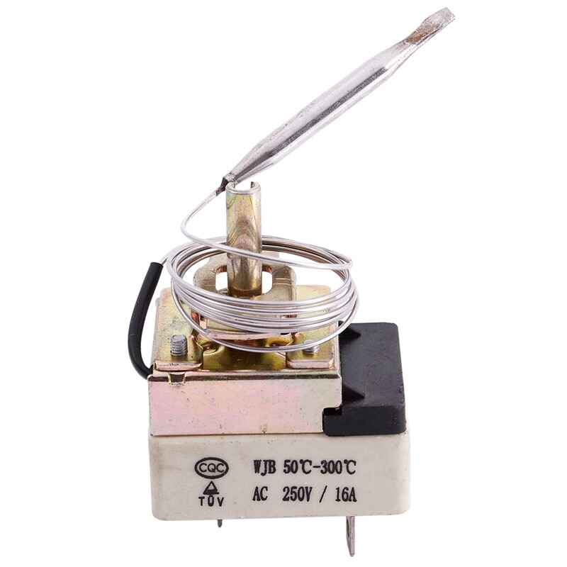AC 16A 250V 50 to 300 Celsius Degree 3 Pin NC Capillary Thermostat for ...