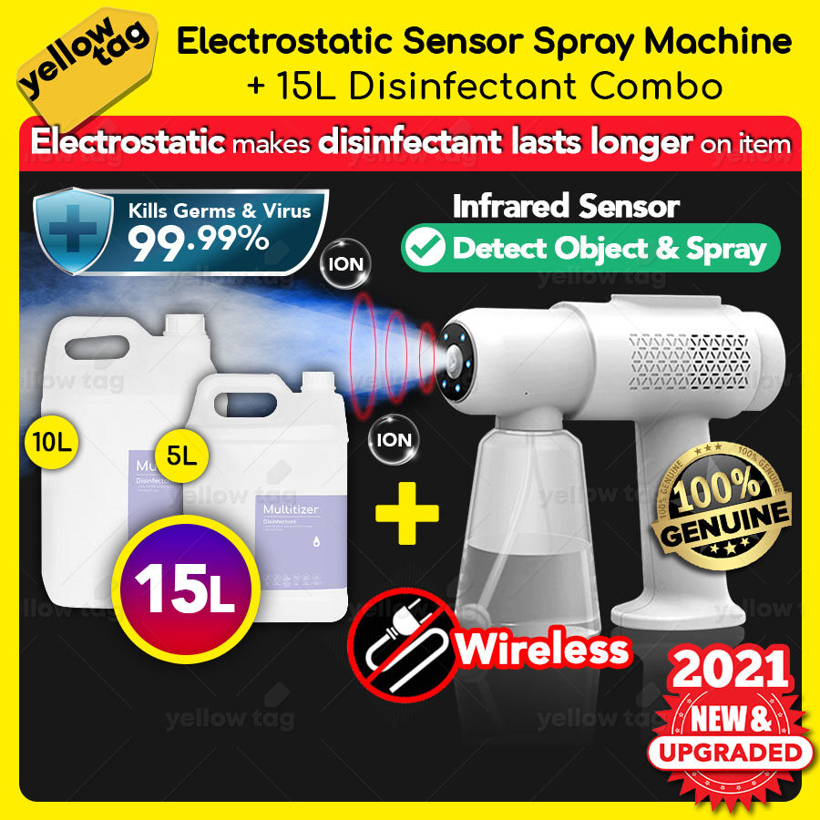 [13 TYPES] 15L Disinfectant + Nano Atomization Spray Gun/ Blu-ray ...
