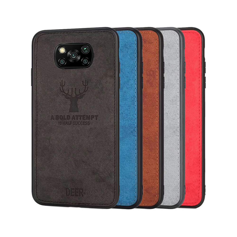 KHTD for Xiaomi POCO X3 NFC Phone Case Luxurious Cloth Texture Leather ...