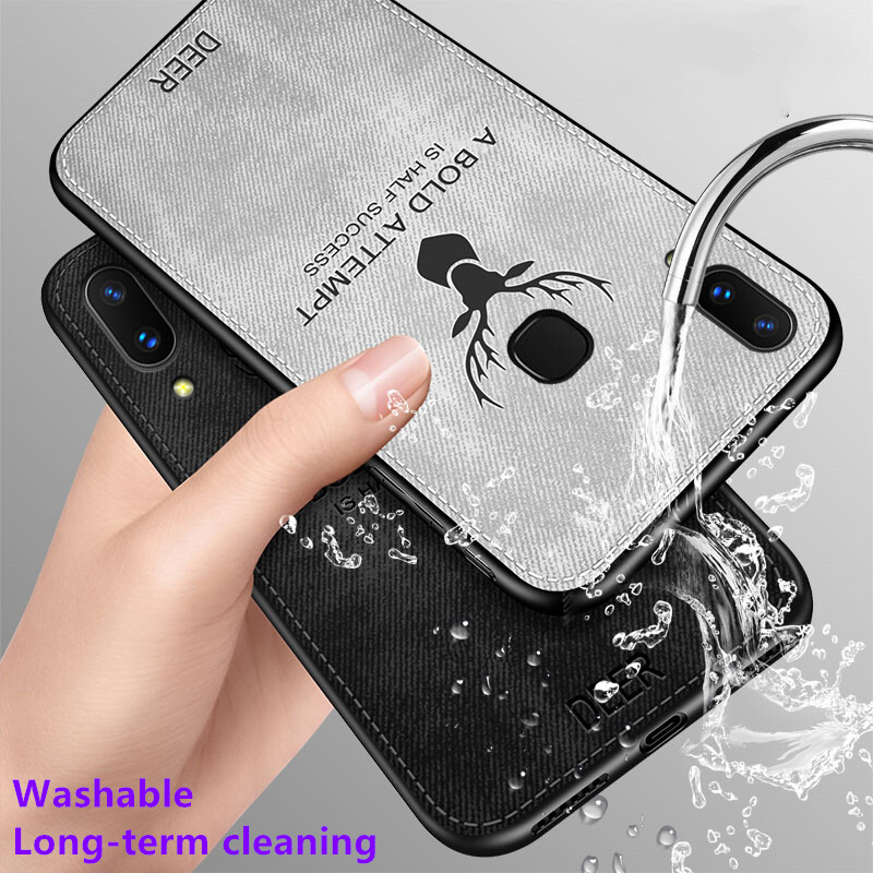 สำหรับ Vivo Y91 Y91i 1816 1817 1820 1811 Retro ผ้าใบสไตล์โทรศัพท์กรณี ...