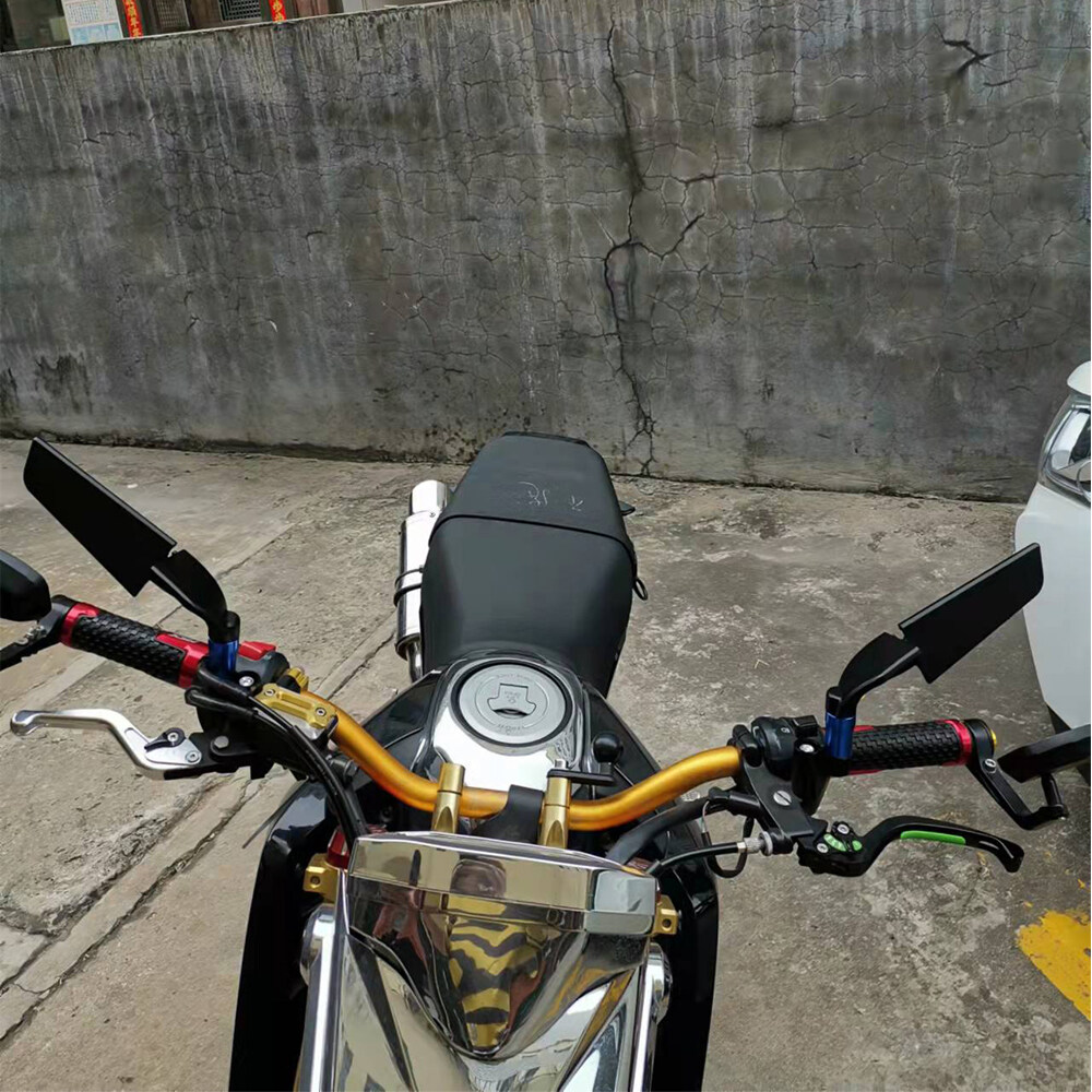 Motorcycle universal modified rotating fixed wind wing rearview mirror ...