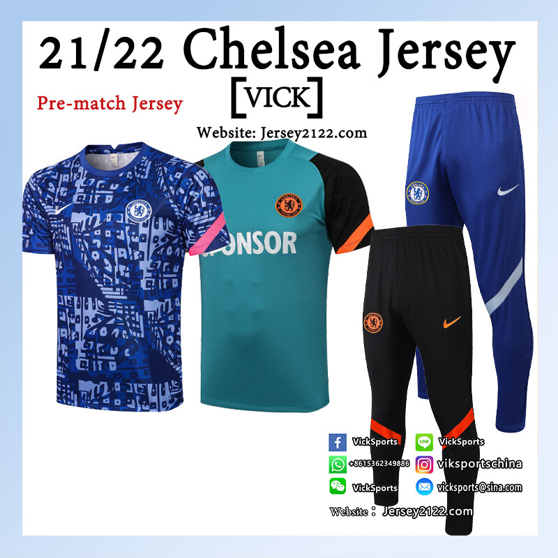 Chelsea Pre-Match Jersey Training Jersey 21-22 Men Football Training ...