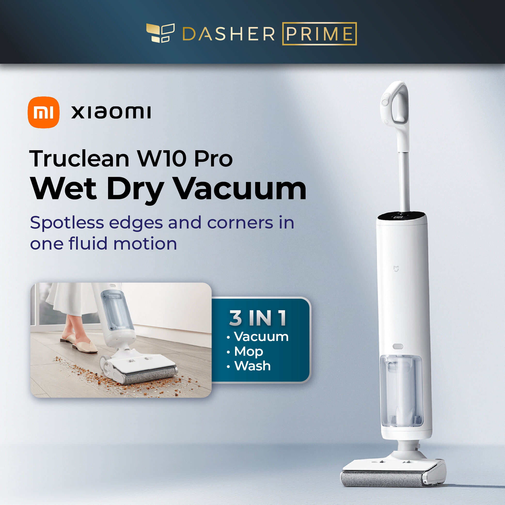 Xiaomi Truclean W10 Pro Wet Dry Vacuum 3 In 1 Cleaning Function OLED Display High Suction Power ...