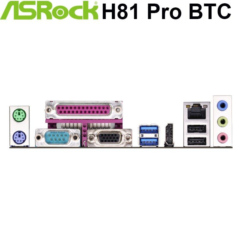 Asrock H81 Pro BTC เมนบอร์ด100% Original LGA 1150 I3 I5 I7 DDR316GB ...