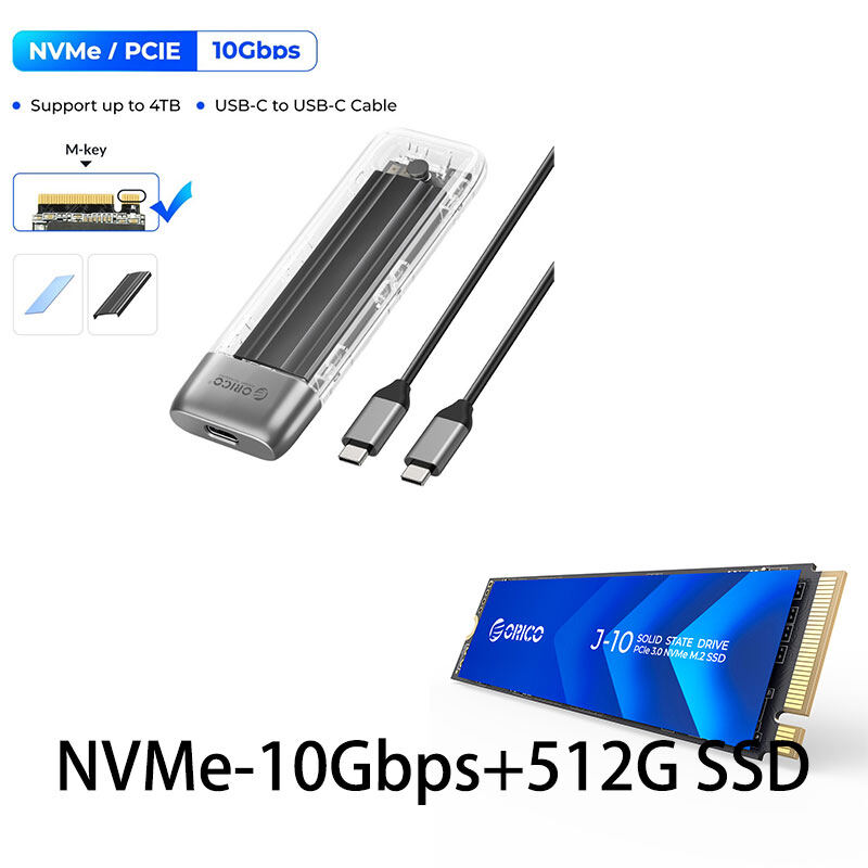ORICO M.2 MVMe/SATA SSD Enclosure NVMe case Zinc Alloy Tool Free 10Gbps ...
