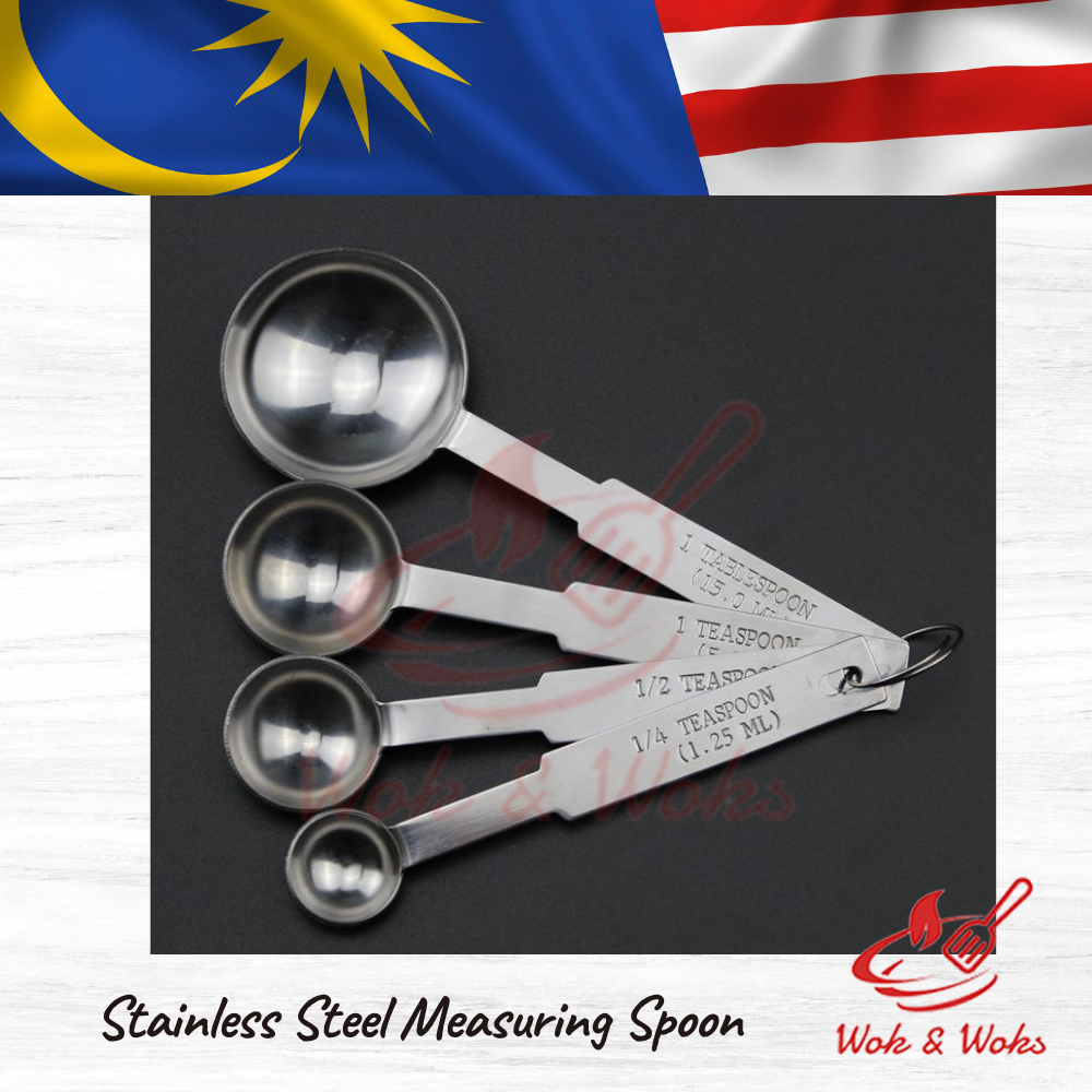 Stainless Steel Measuring Spoon / Sudu Pengukuran Keluli (Set) | Lazada