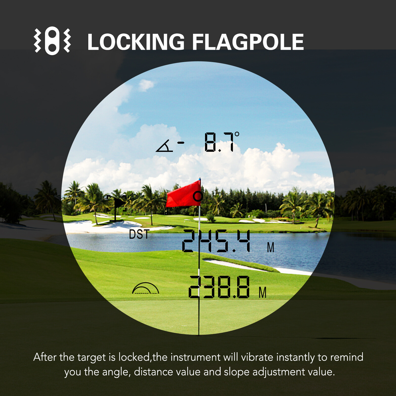 Golf Rangefinder USB Rechargeable Golfing Range Finder 6X Magnification ...