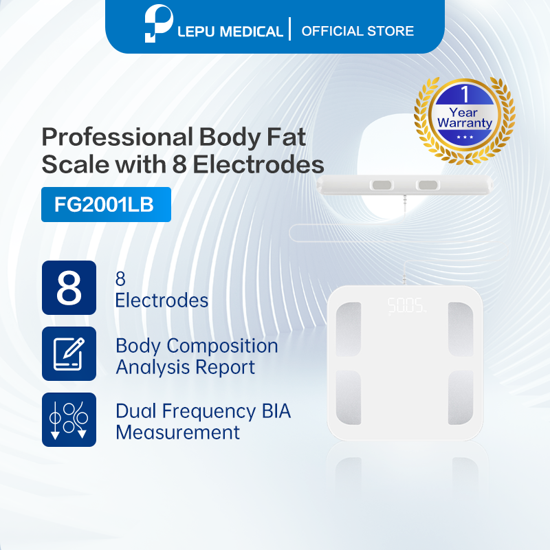 Lepu Smart Body Fat Scale, timbangan berat badan 8 Electrode Large ...