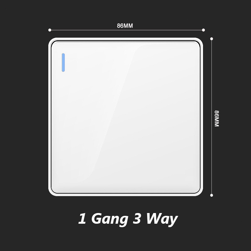 LSG 86 Type White panel wall switch 1/2 gang 3 way household light ...