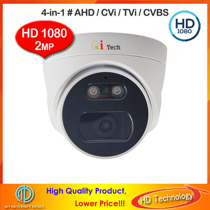 Qi Tech HiK Vision CCTV HD 1080P 2MP Infra Red Dome Camera Support Day ...