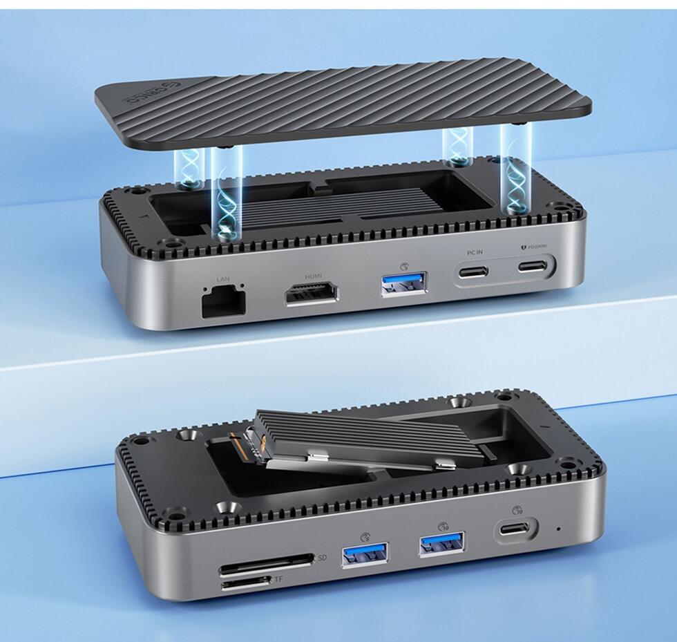 ORICO 10-in-1 USB Docking Station M.2 SSD Enclosure Hard Drive Storage ...