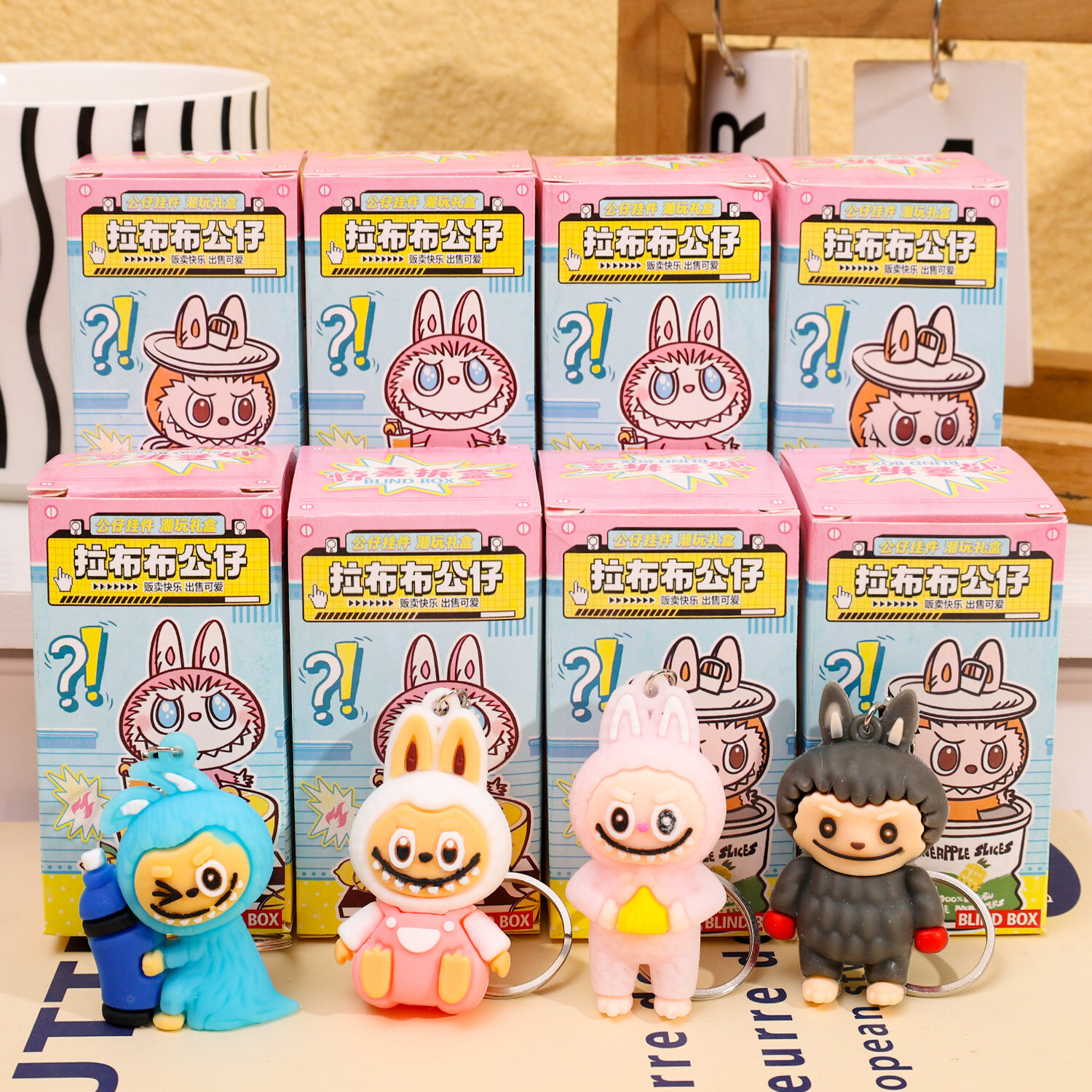 10ชิ้นป๊อปมาร์ท Labubu กล่องทึบของเล่นตุ๊กตาการ์ตูน Kawaii Labubu The ...