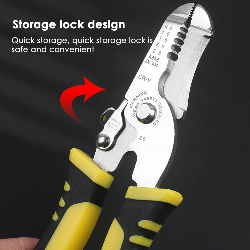 คีมตัดสายไฟแบบมัลติฟังก์ชั่นคีมตัดสายไฟคีมหนีบและปอกเครื่องมือช่างที่ ...