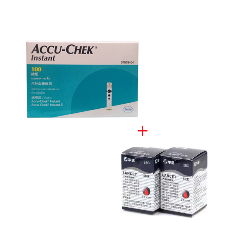 (Exp: ตุลาคม, 2025) ACCU CHEK ACCUCHEK Instant Test Strip 50แผ่น / 100 ...