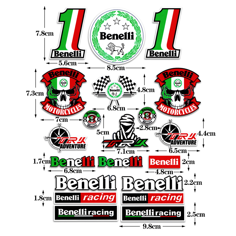Benelli Racing Motorcycle Reflective Sticker Waterproof Motorcross ...