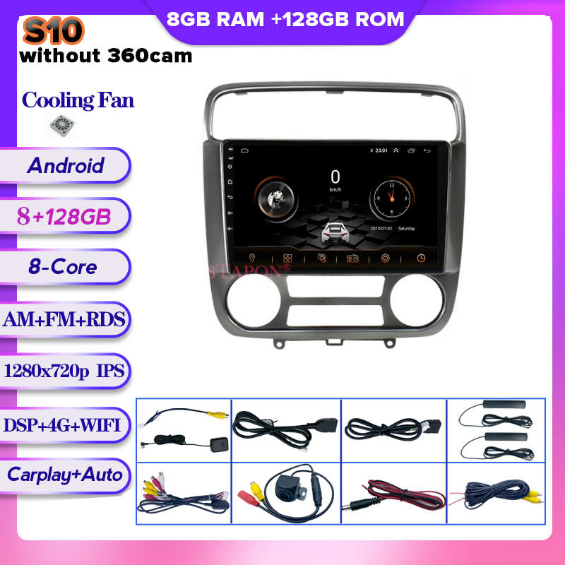 STAPON 9inch for honda stream 2000-2006 Android10.1 9.1 1 2 4 8GB RAM ...