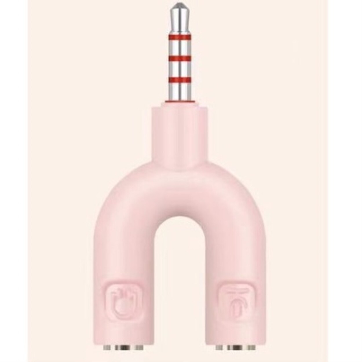 3.5mm Splitter Stereo Plug U-shape Stereo Audio Mic Headphone Earphone ...