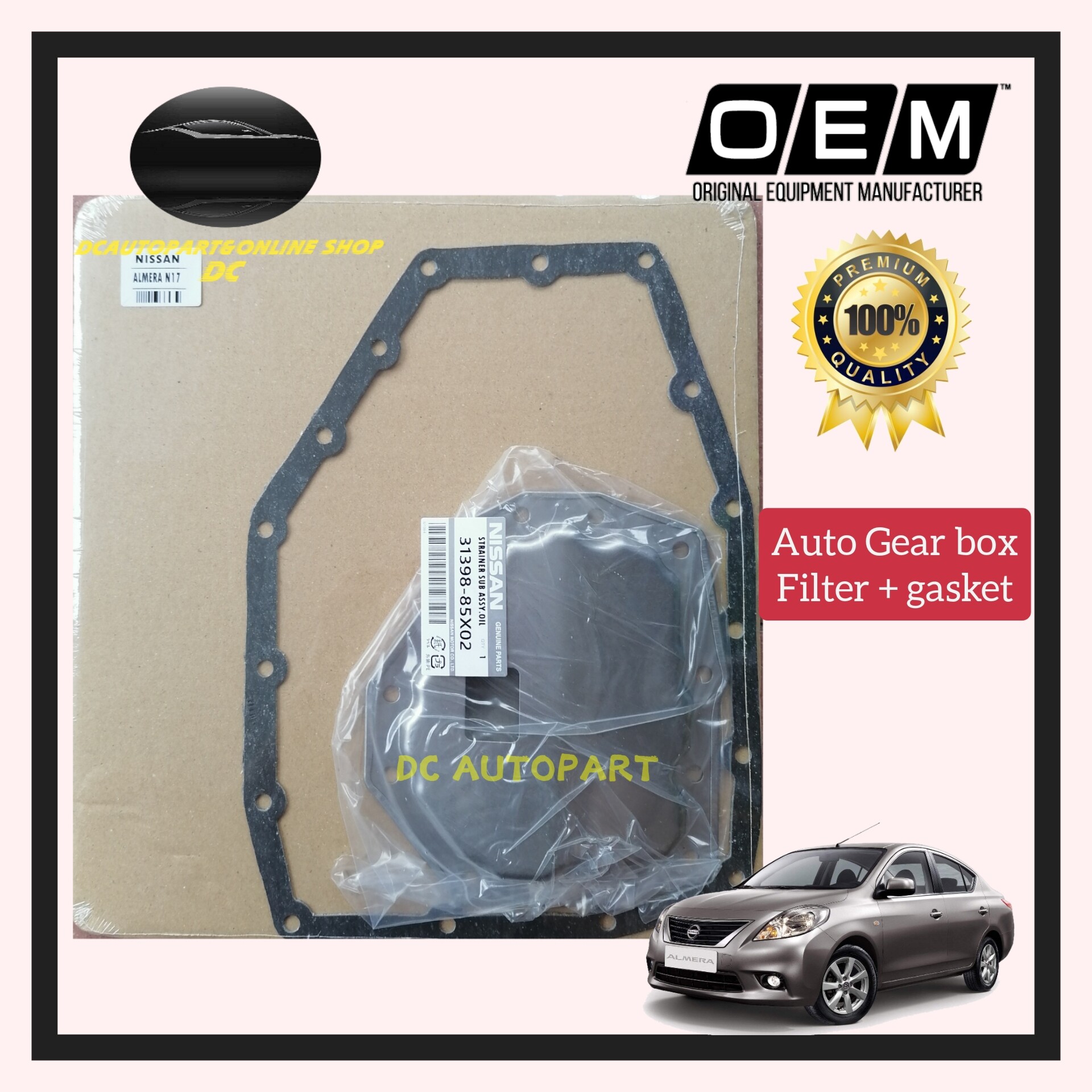 OEM NISSAN ALMERA N17 AUTO GEAR BOX FILTER SET (31358-85X02) | Lazada