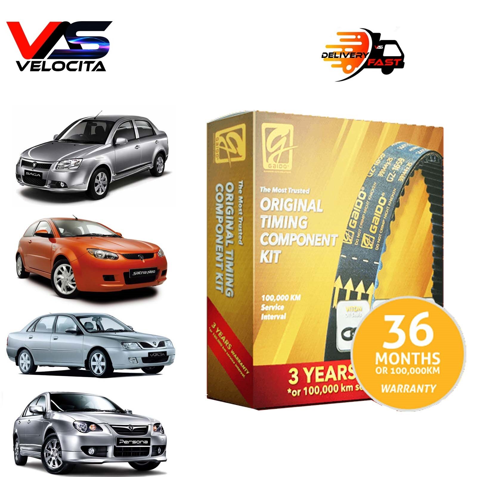GAIDO TIMING BELT KIT PROTON SAGA BLM FL EXORA SATRIA NEO GEN2 PERSONA ...