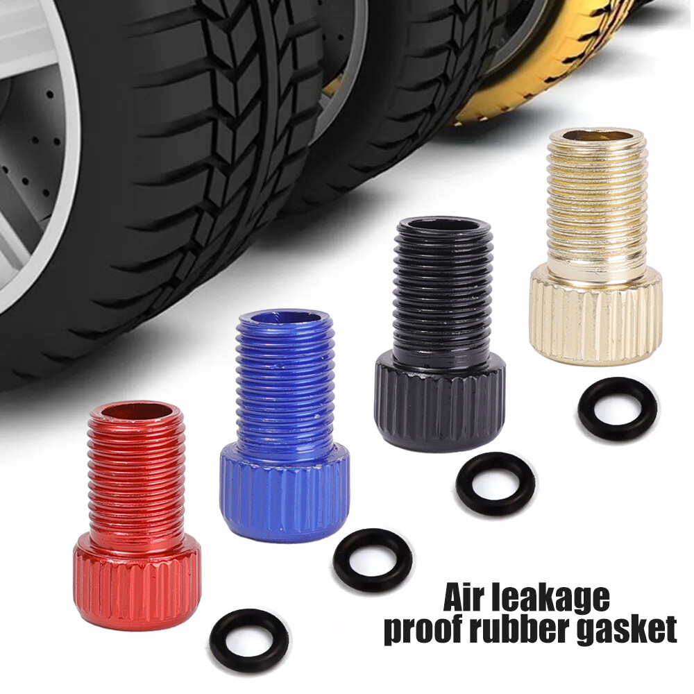 2Pcs Aluminum Alloy Bike Valve Adapter Convert Presta To Schrader Valve ...