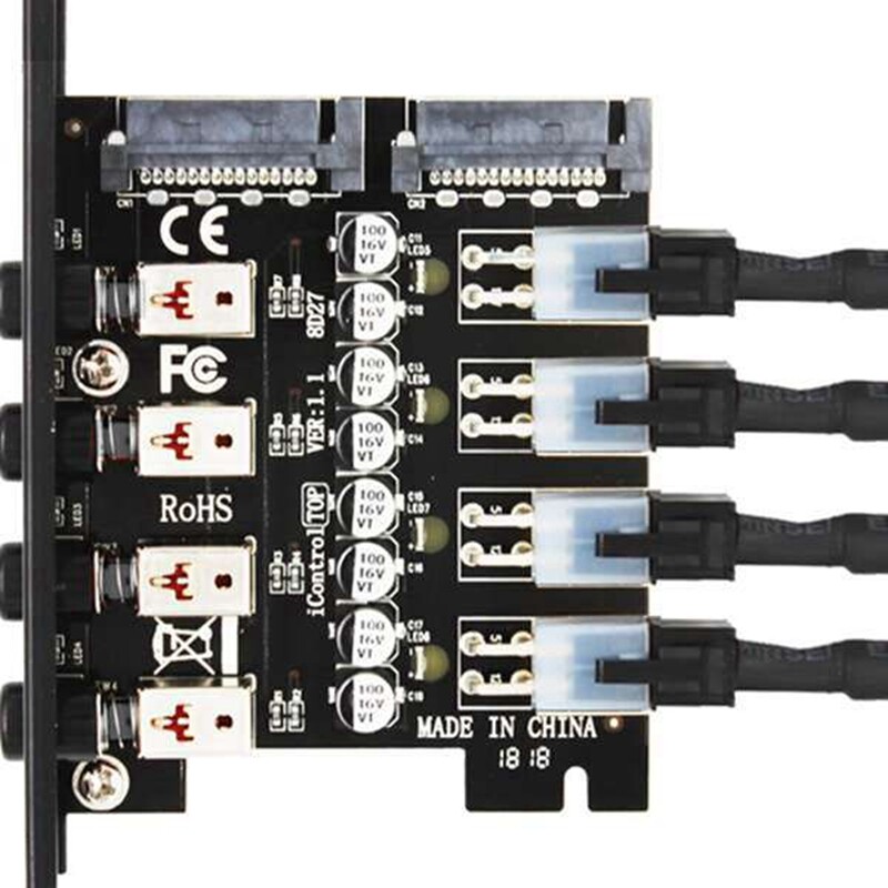 4 Ports HDD Power Control Switch Hard Drive Switcher 15-Pin SATA ...