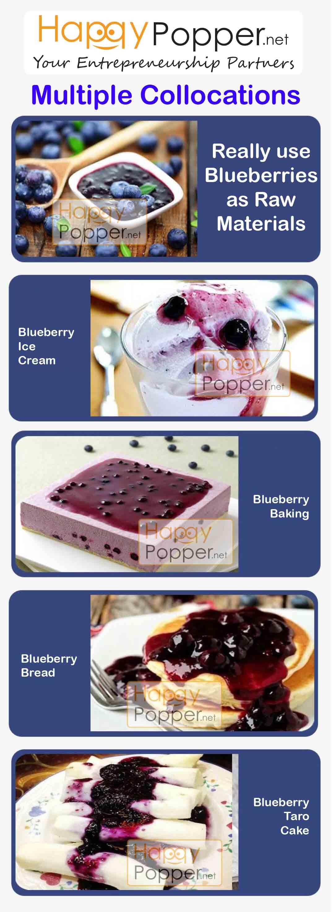 happypopper 1kg 3kg Blueberry jam spread 1 kg 3 kg jem Blueberry for ...