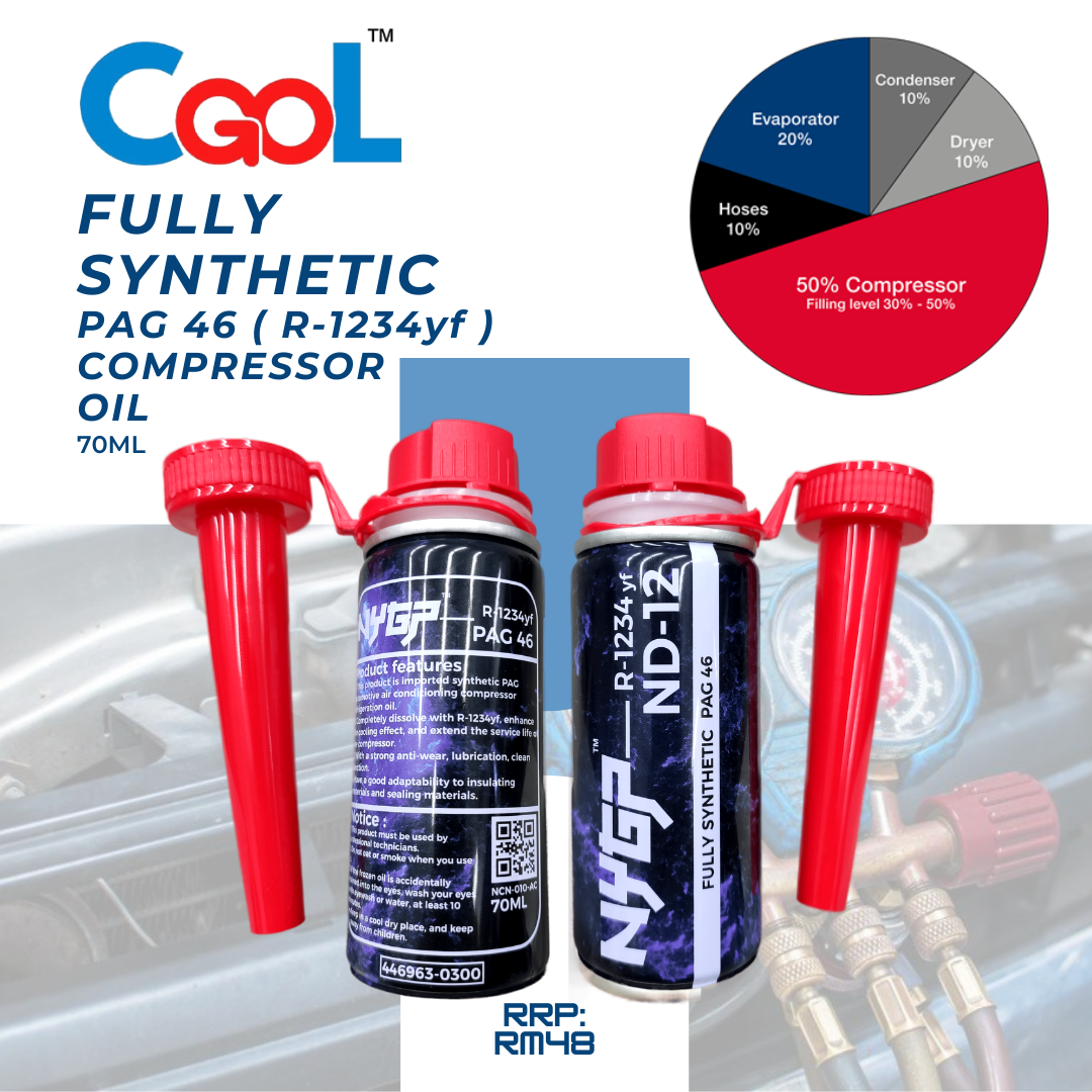 NyGp Fully Synthetic R-1234yf PAG46 ( Same ND OIL-12 ND12 ) 446963-0300 ...