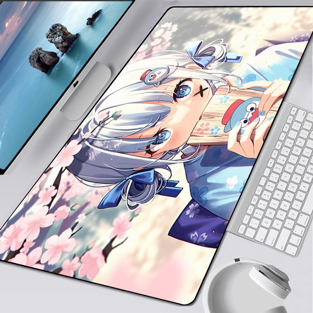 Fashion Anime Hololive Gawr Gura Large Gaming Mouse Pad Computer ...