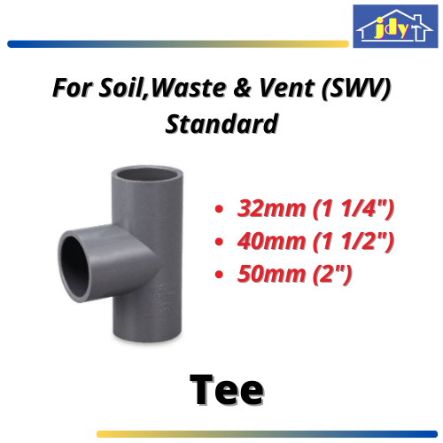 PVC Pipe Fitting PVC Connector SWV (Thin/Nipis) Socket Elbow Tee 32mm ...