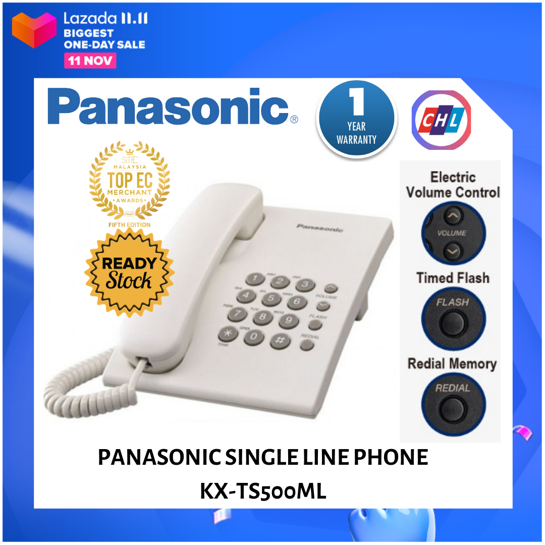 PANASONIC SINGLE LINE PHONE KX-TS500ML | Lazada