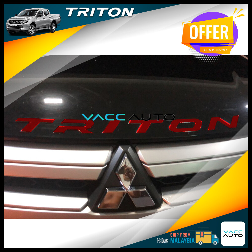 Mitsubishi Triton L200 Front Bonnet Emblem Front Hood Bonnet Logo ...