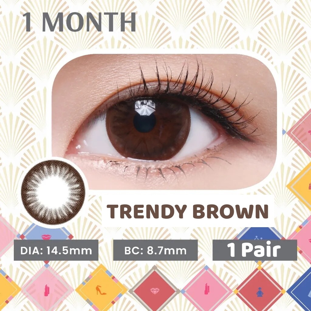 (1 PAIR) Horien Eye Secret 38% Monthly Disposable Color Contact Lenses ...