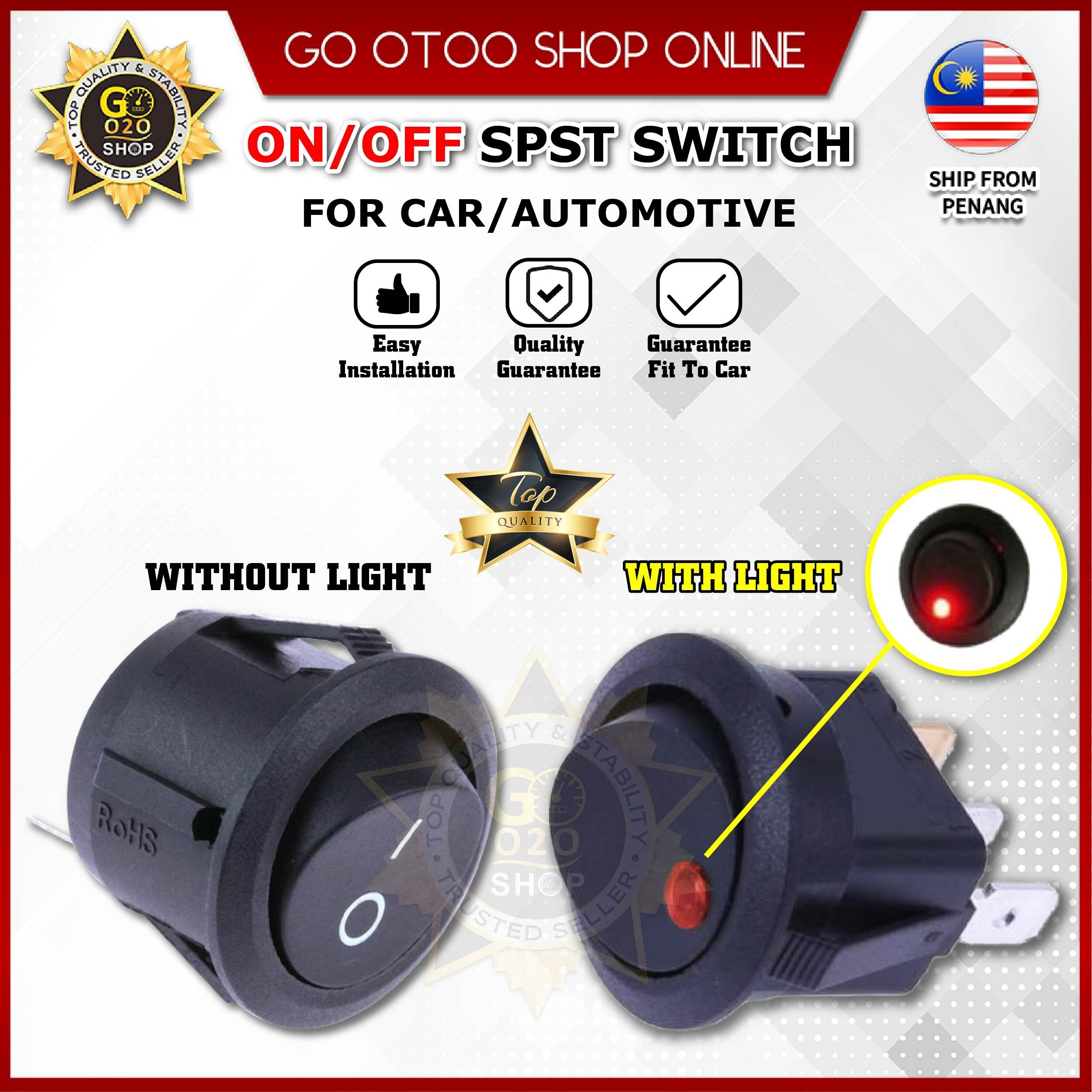 2 Pin / 3 Pin Round Rocker Switch AC 240V SPST / SPDT On-Off-On / On ...