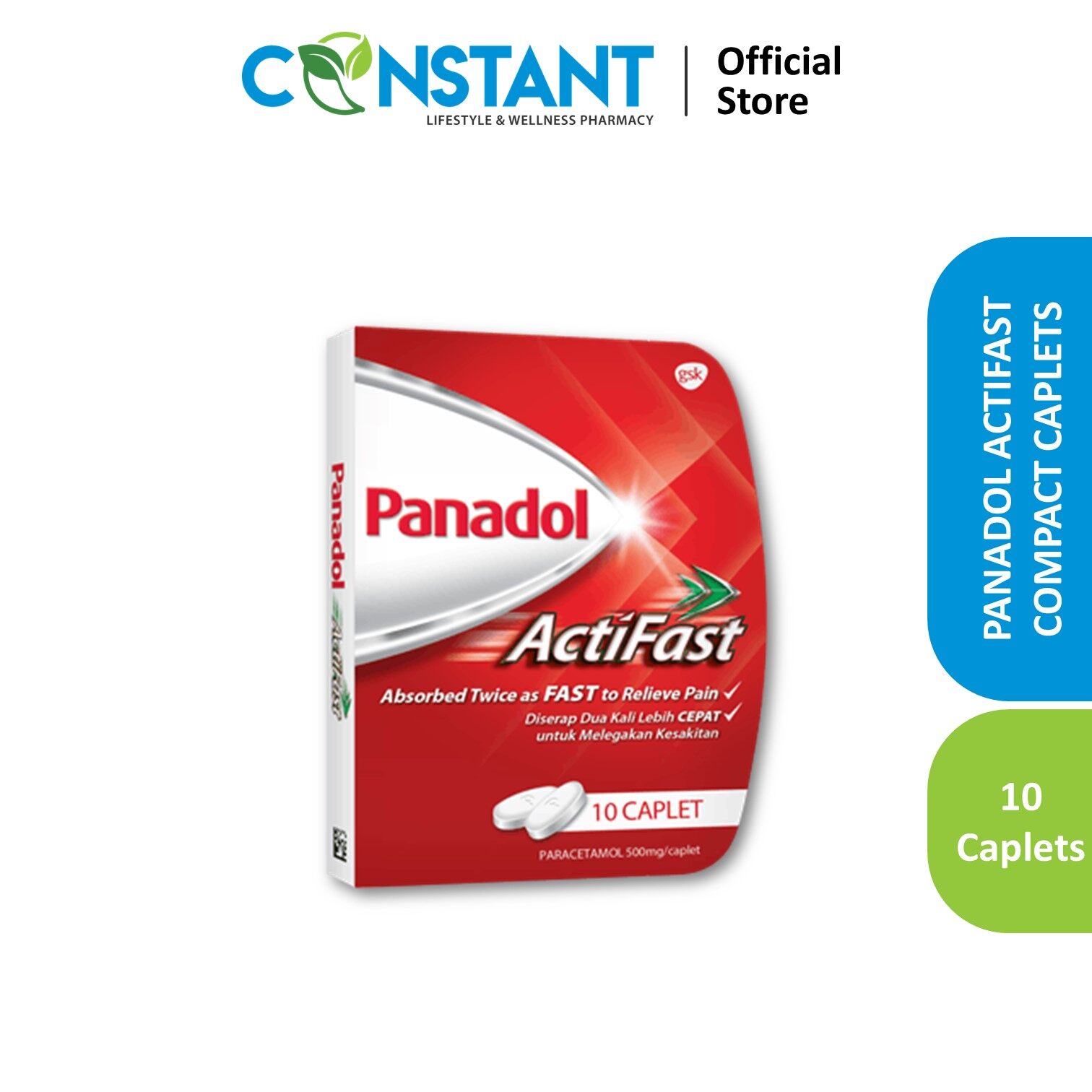 Panadol Actifast Compact Caplets 10's | Lazada