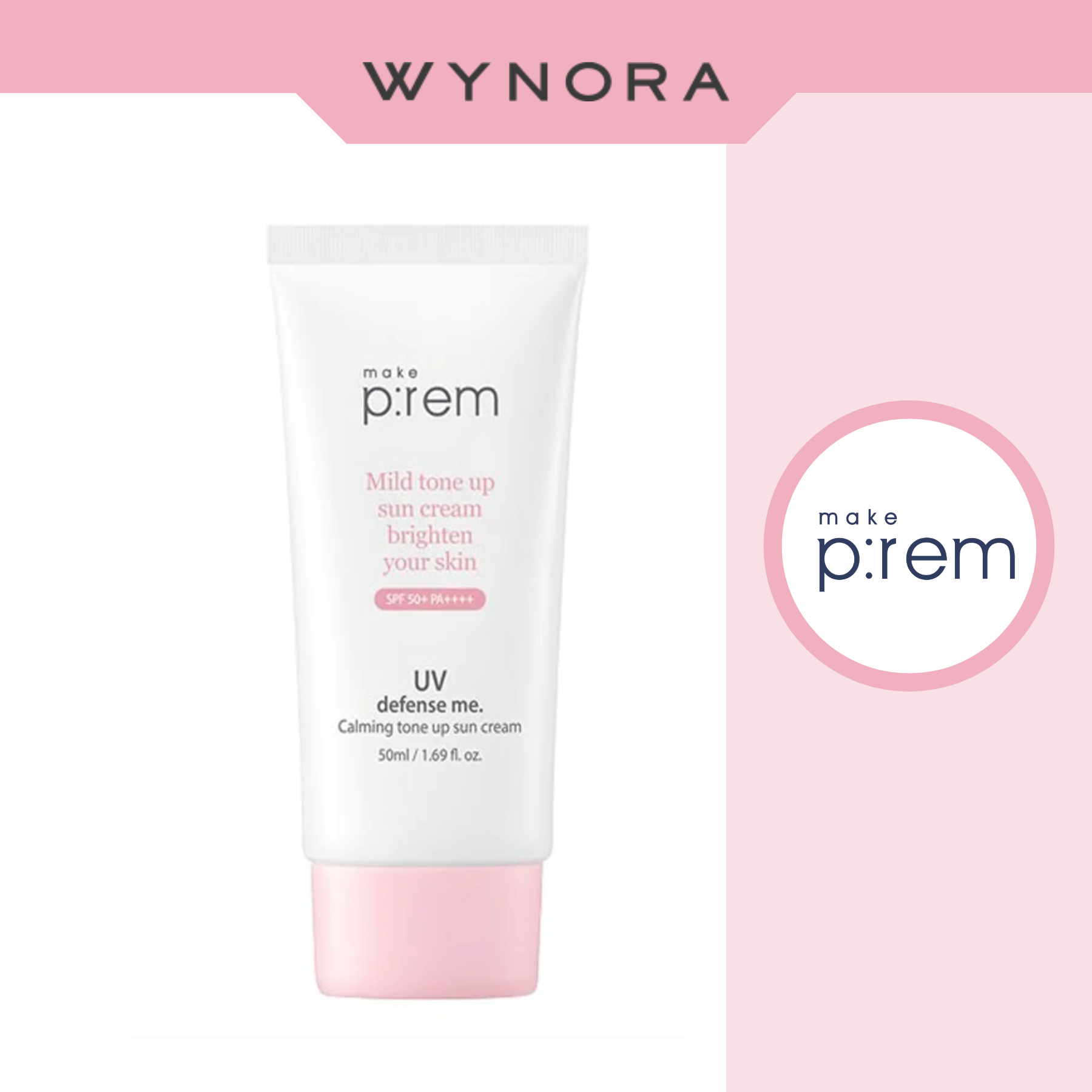 Make Prem UV Defense Me Calming Tone Up Sun Cream SPF 50+ PA++++ 20ml ...