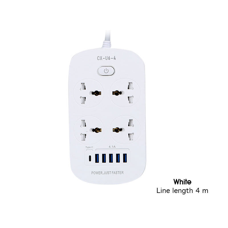 Universal 4/6 Power Socket Extension With USB Ports Power Strip Surge ...