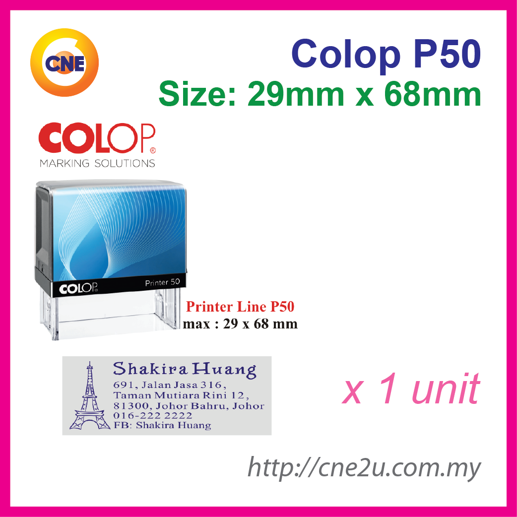 Rubber Stamp COLOP Printer Line Self-Inking Stamp P10 P20 P30 P40 P50 / Self-Inking Stamp / 墨水印章 ...