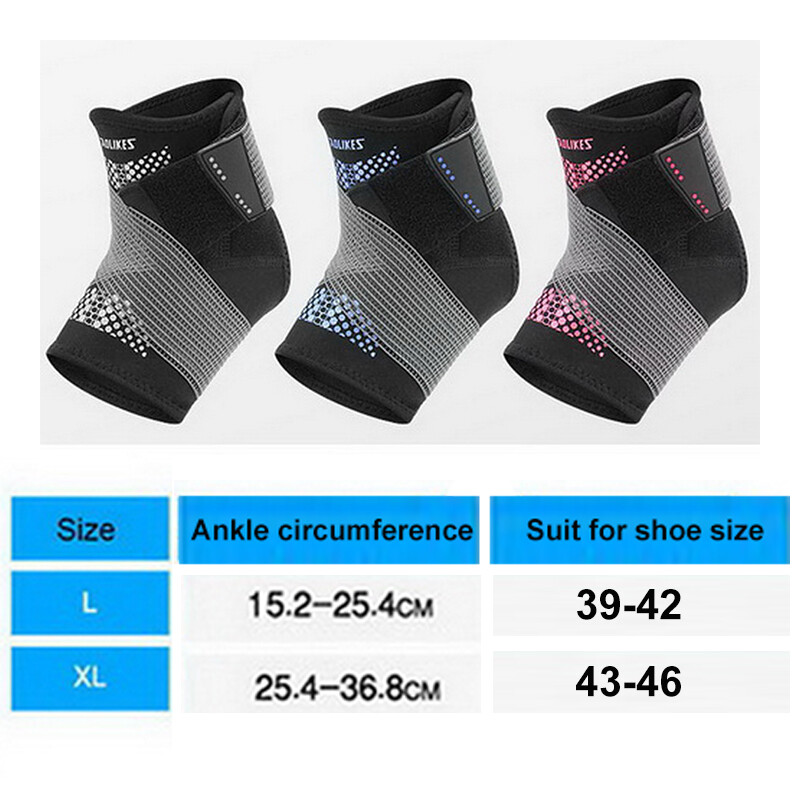 Yoomee 1 Pair Professional Sports Gym Ankle Support Brace with Strain ...