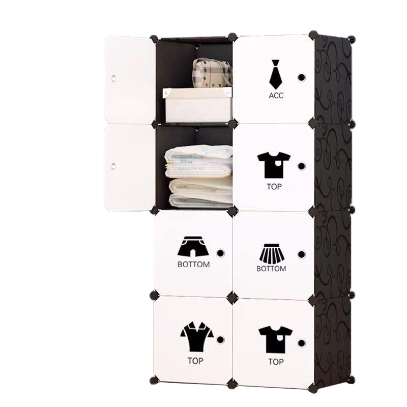 Almari Pakaian Baju Kain Simpan Barang Wardrobe Plastic Plastik Storage ...