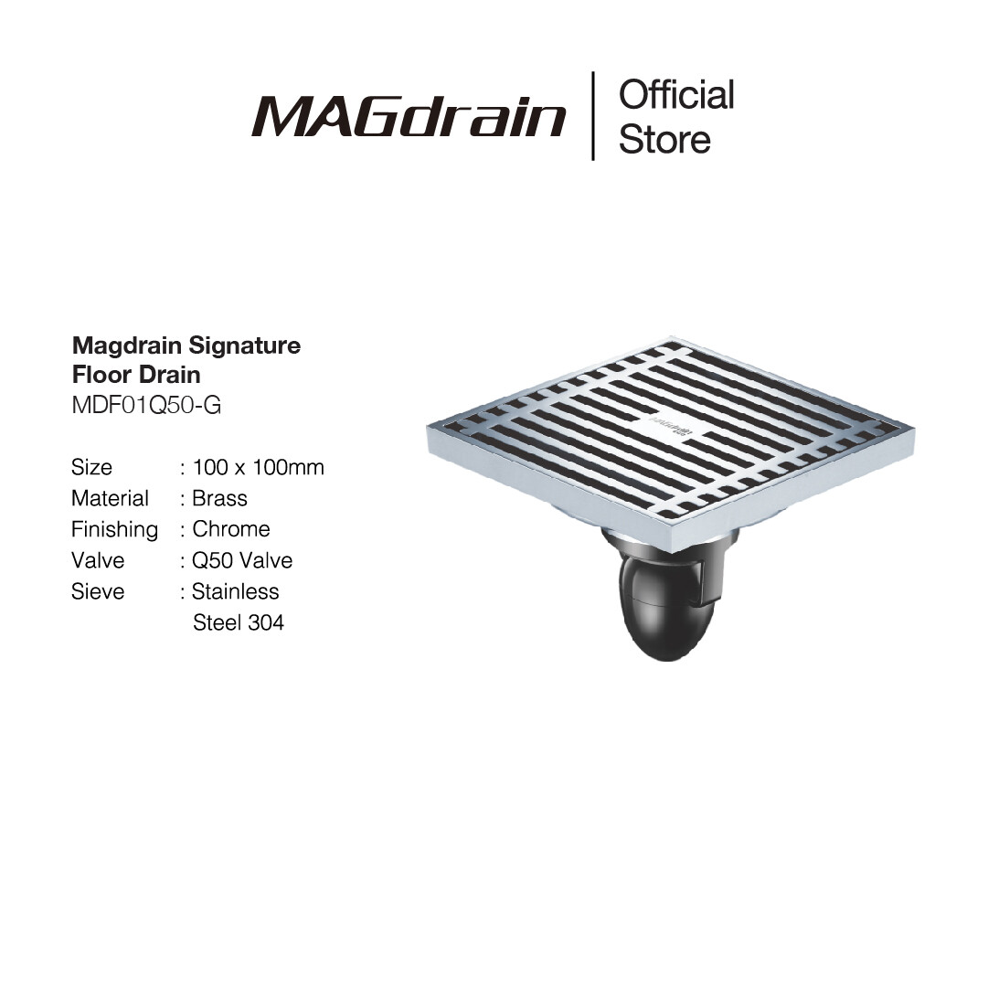 Magdrain Signature Floor Drain / Chrome - MDF01Q50-G | Lazada