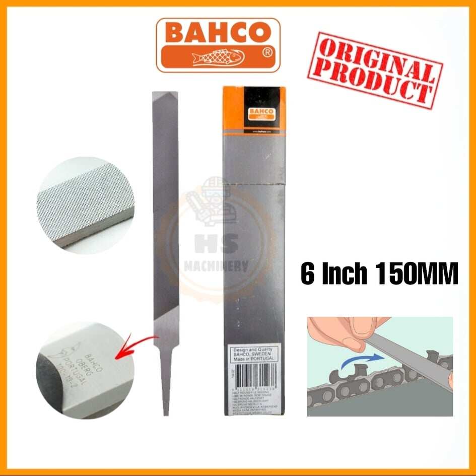 BAHCO Chainsaw Chain Sharpening Flat File (Kikir Tunggal Rantai Chainsaw) | Lazada