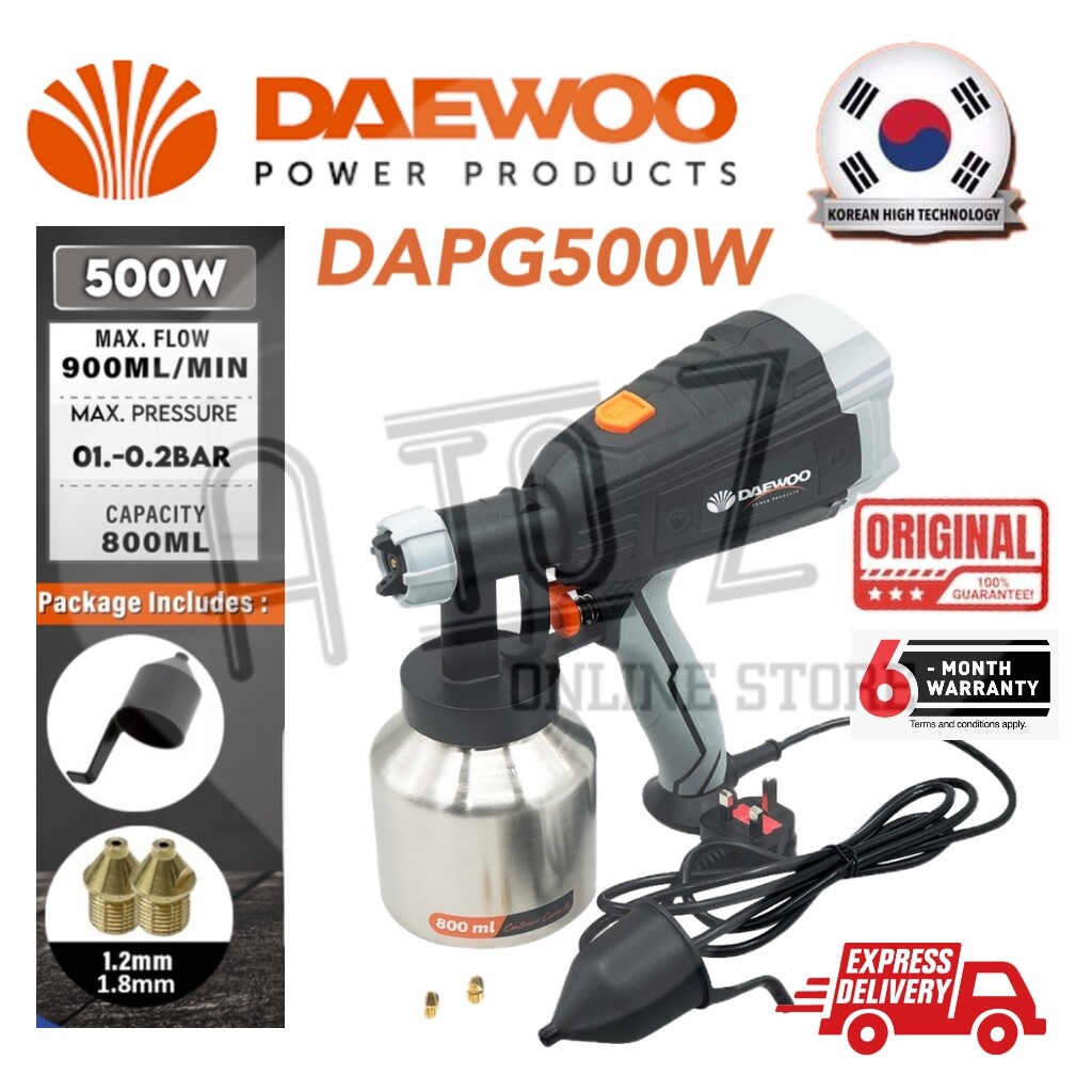 Daewoo 500W Electric Spray Gun | DAPG500W | Paint Sprayer | Industrial ...