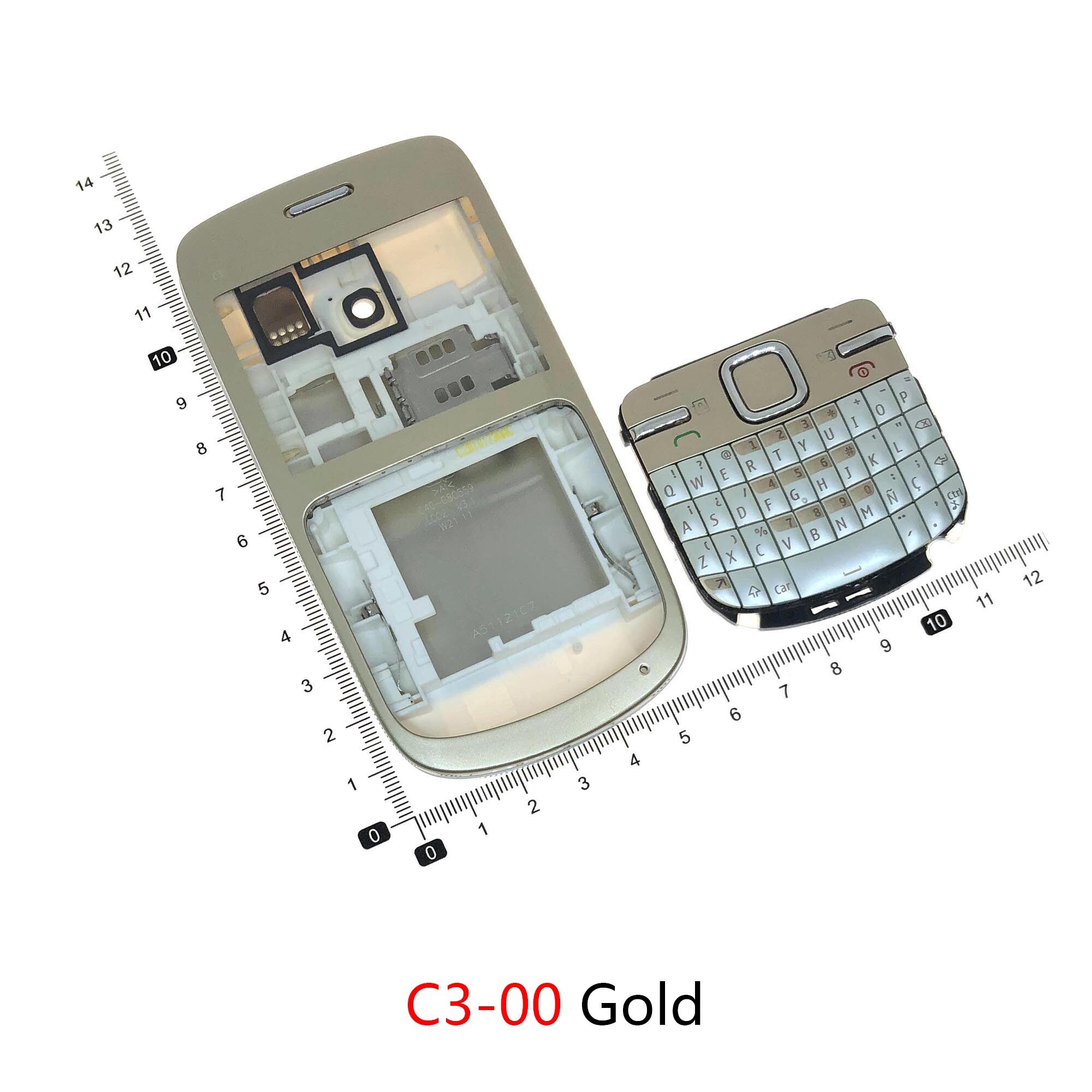 For Nokia 205 C3-00 C3 Housing Front Faceplate Frame Cover Case Back ...