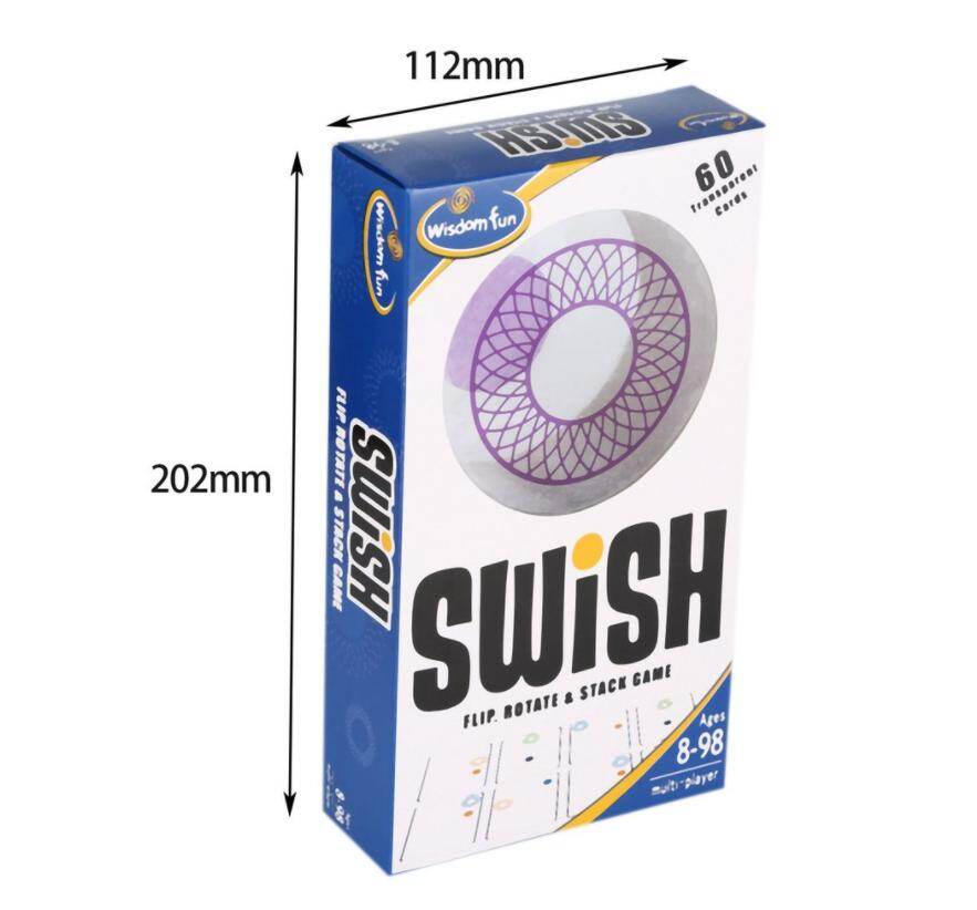 เกมสำหรับครอบครัวThinkFun Swishเกมกระดานการ์ดแบบใส,เกมปริศนางานปาร์ตี้ ...