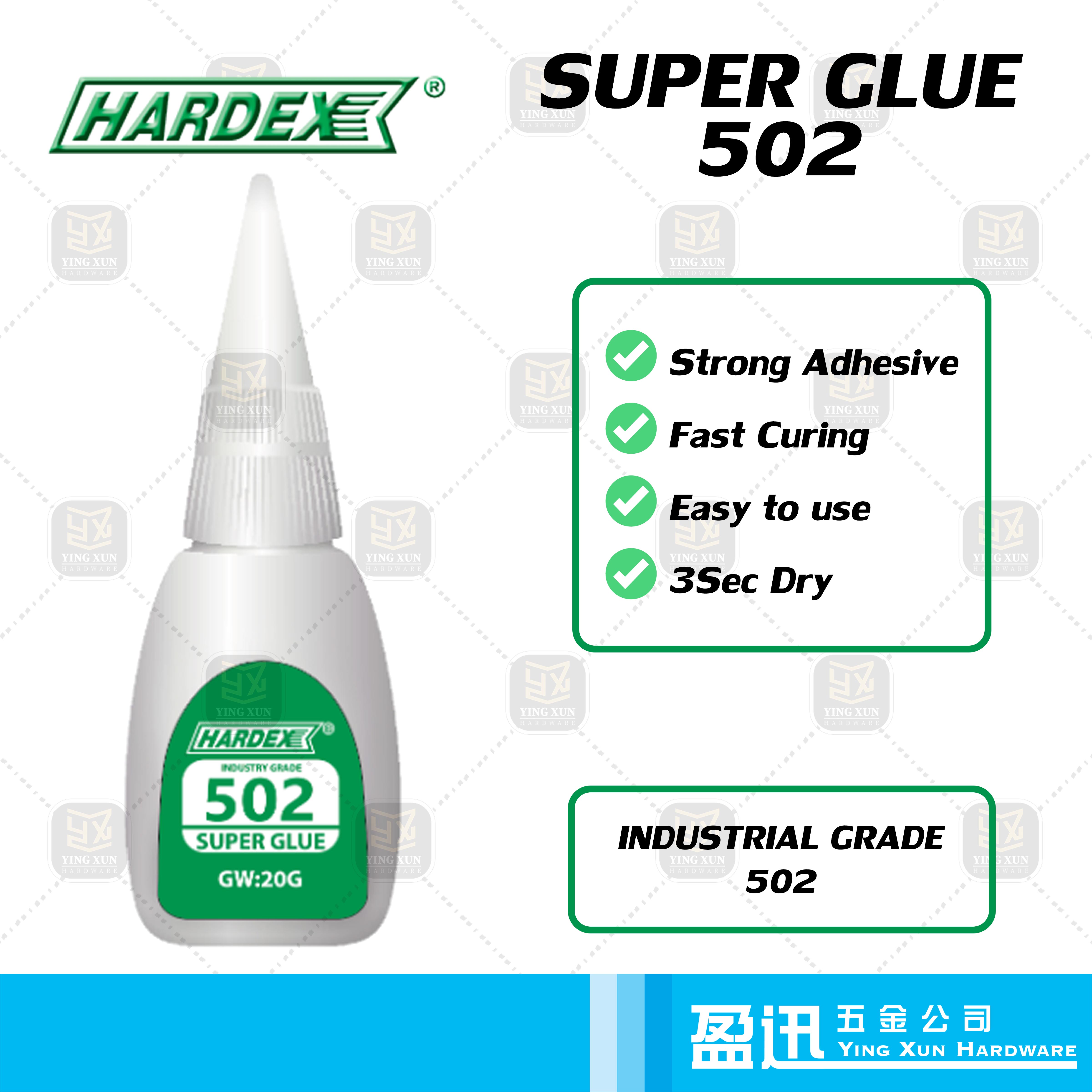 Hardex Industrial Grade Heavy Duty Strong Super Glue Elephant Gam 502 20g | Lazada