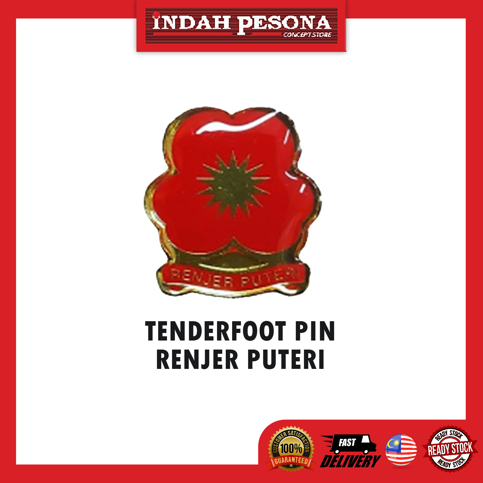 TENDERFOOT PIN RENJER PUTERI (PANDU PUTERI) | Lazada