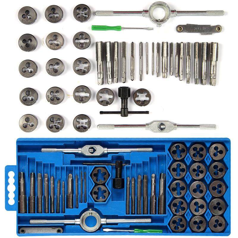 【1year warranty 】40Pcs/Set Professional Metric Tap Wrench and Die Set Cuts M3-M12 Bolts Wrench ...