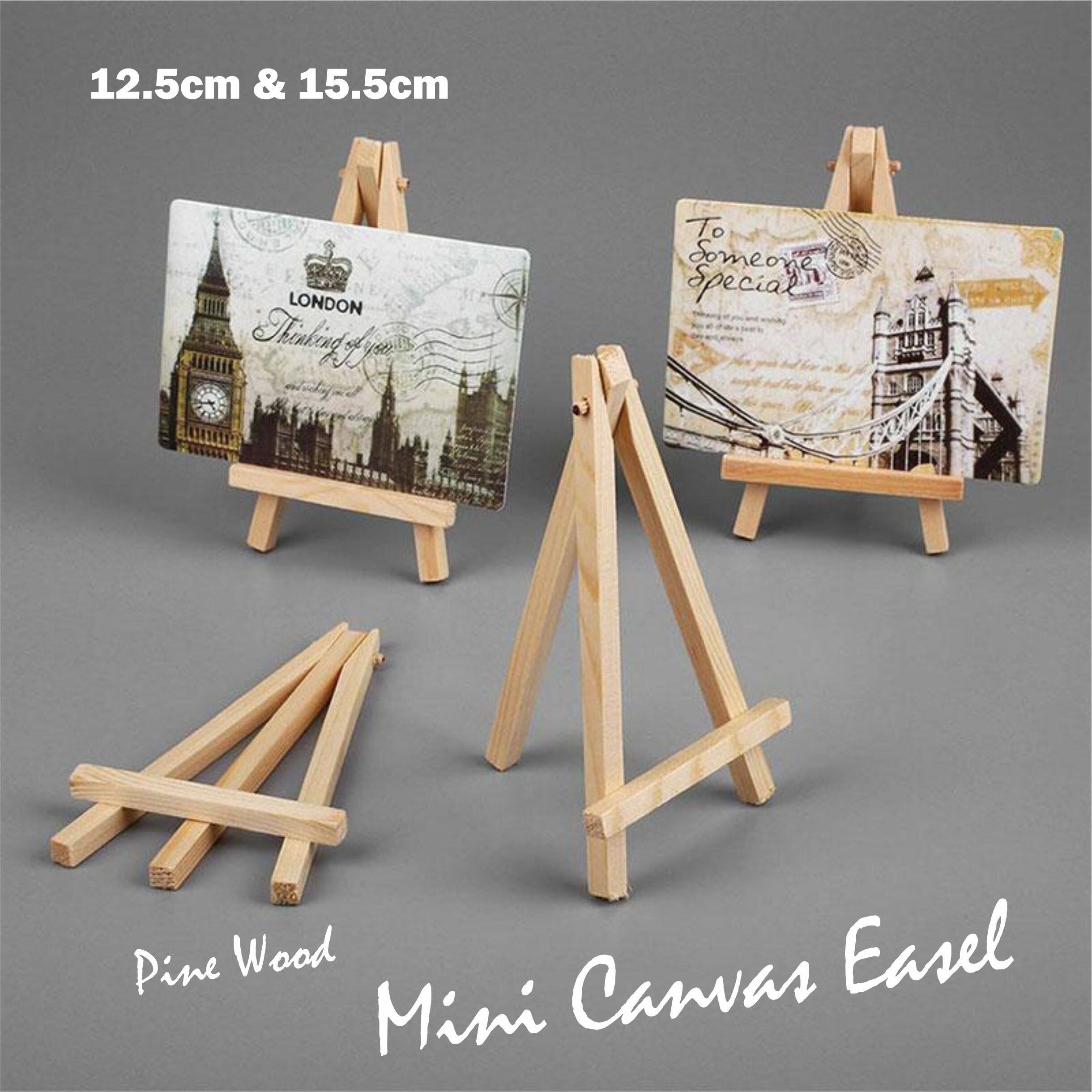 Craft.E Mini Pine Wood Easel Stand Pemegang Kayu Esel For 7x7/10x10 cm ...